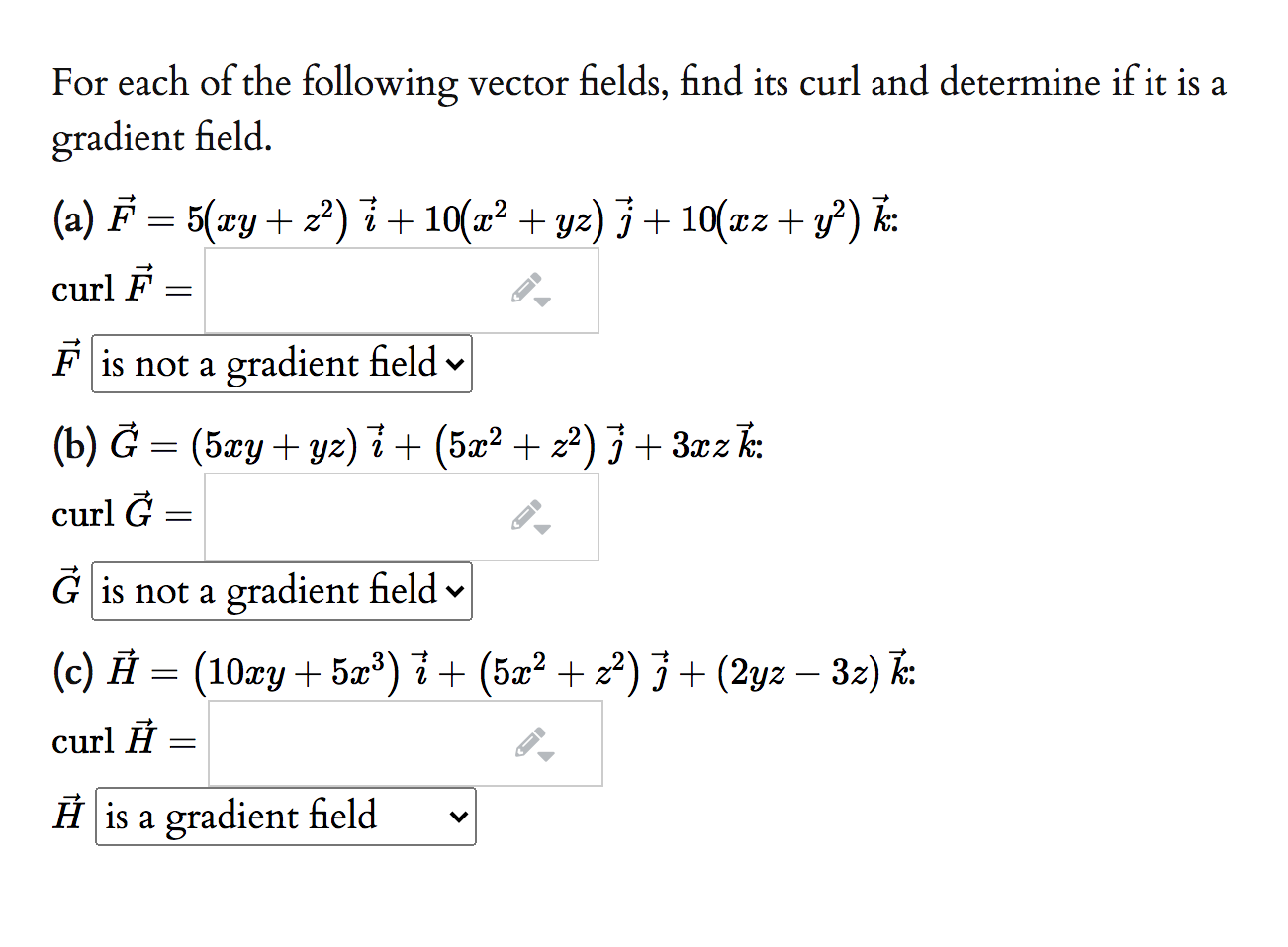 Solved = For each of the following vector fields, find its | Chegg.com