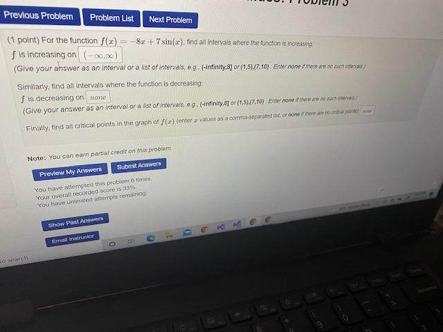 Solved Previous Problem Problem List Next Problem (1 point) | Chegg.com | Chegg.com