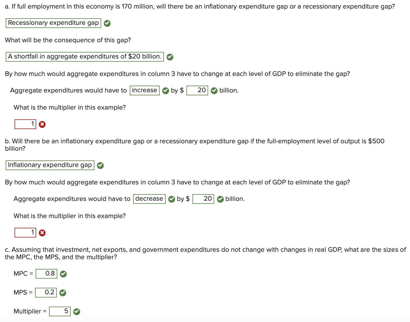 Solved Please help with the with the multiplier question in | Chegg.com
