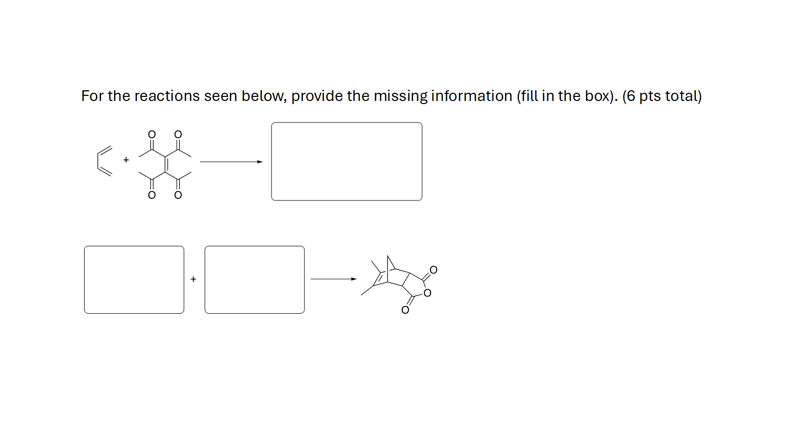 Solved For the reactions seen below, provide the missing | Chegg.com