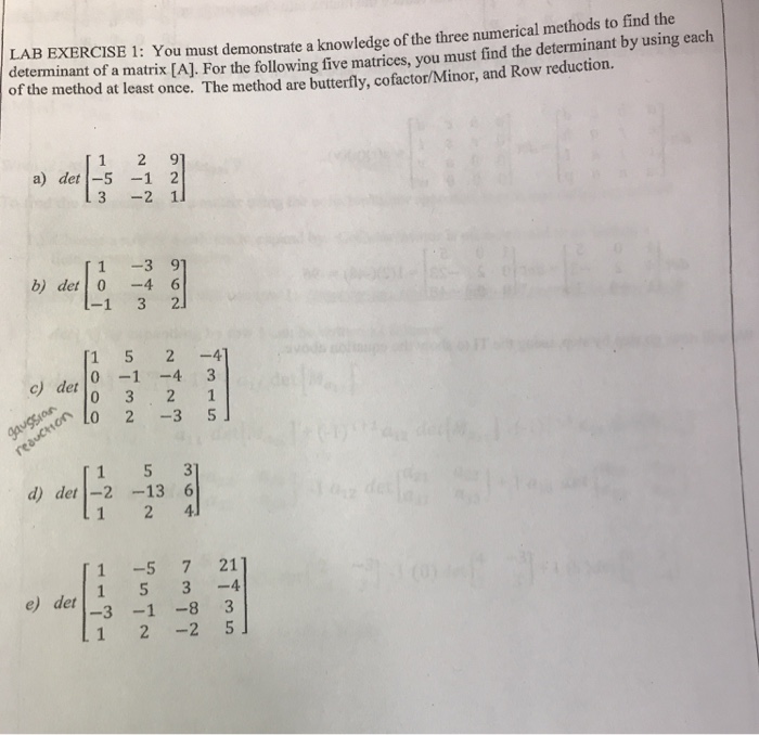 Solved LAB EXERCISE 1: You must demonstrate a knowledge of | Chegg.com