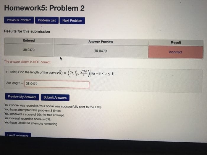Solved Results for this submission Entered Answer Preview | Chegg.com