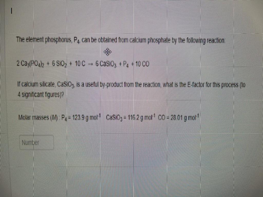 Solved The element phosphorus, P4, can be obtained from | Chegg.com