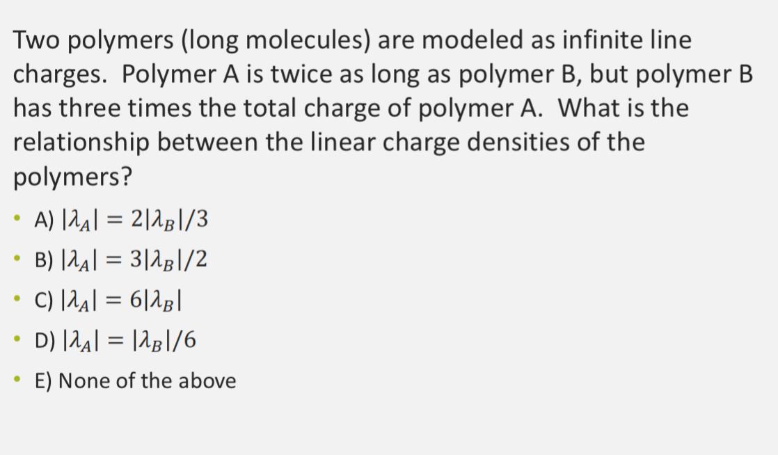 Solved Two polymers (long molecules) are modeled as infinite | Chegg.com