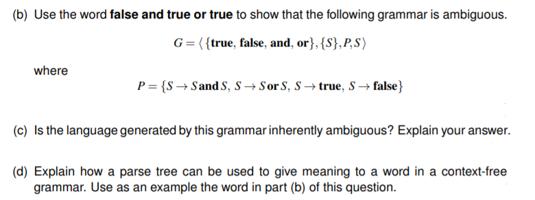 Solved (b) Use the word false and true or true to show that | Chegg.com