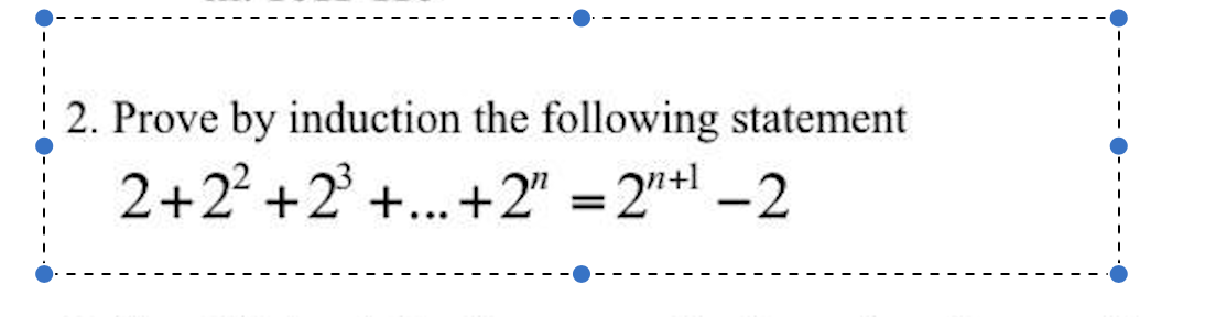 Solved 2. Prove by induction the following statement 2+22 | Chegg.com