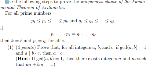 Solved Use the following steps to prove the uniqueness | Chegg.com