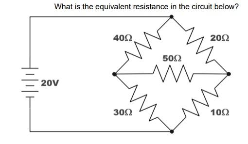Solved What is the equivalent resistance in the circuit | Chegg.com