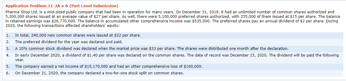 Solved Application Problem 11-2A a-b (Part Level Submission) | Chegg.com