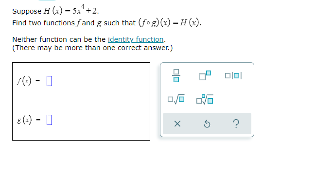 Solved Suppose H X 5x 2 Find Two Functions F And G