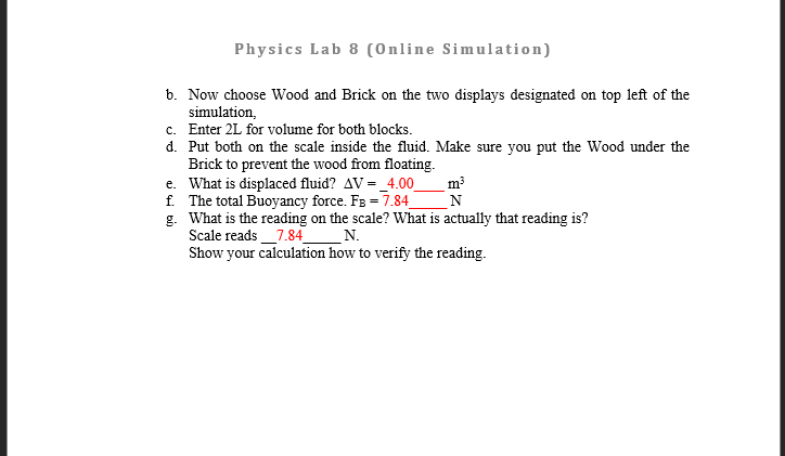 Solved Physics Lab 8 (Online Simulation) Physics Lab 8 | Chegg.com