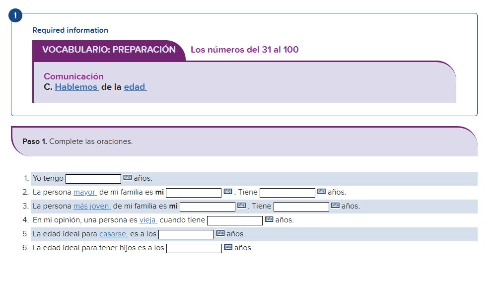 Paso 1 Complete Las Oraciones Chegg
