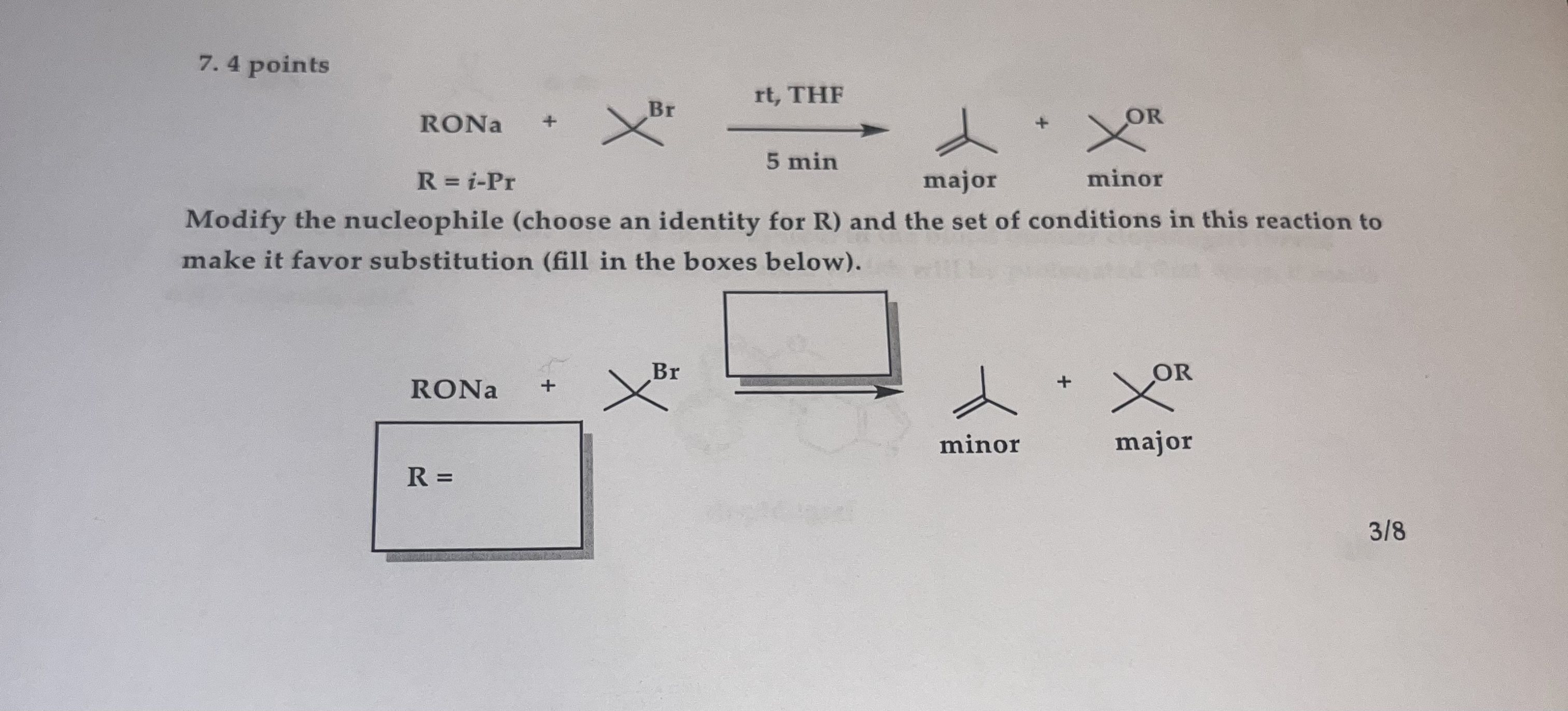 Solved 7. 4 points RONa R=i−Pr major minor Modify the | Chegg.com