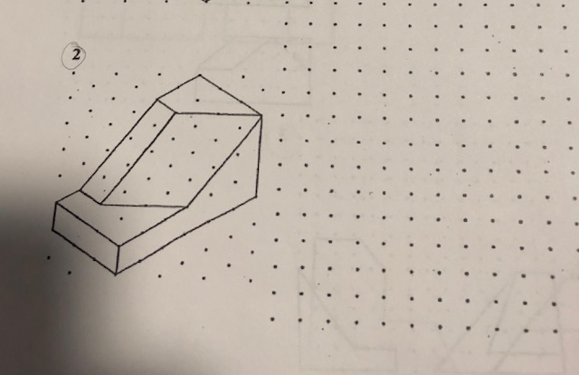 Solved Draw in the missing top view and isometric view: For | Chegg.com