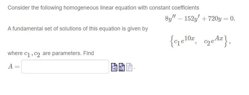 Solved Consider the following homogeneous linear equation | Chegg.com