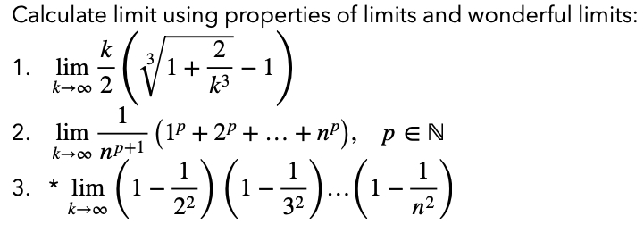 Calculate limit using properties of limits and | Chegg.com