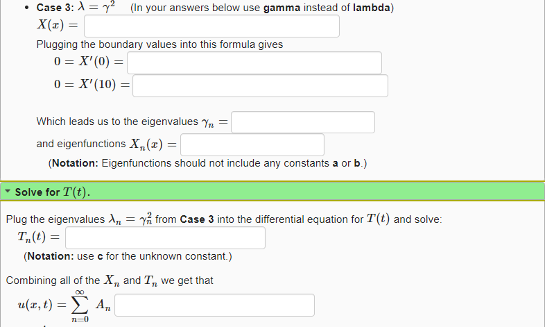 Solved In Your Answers Below For The Variable λλ Type The 