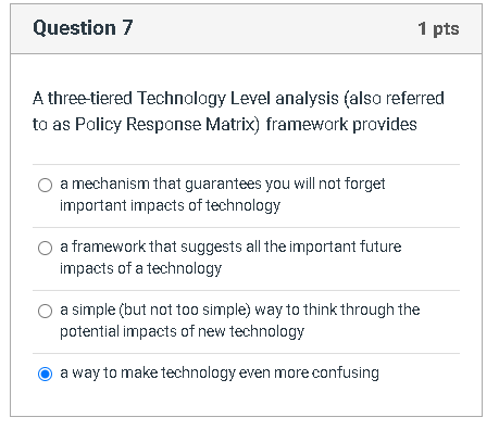 Solved A three-tiered Technology Level analysis (also | Chegg.com