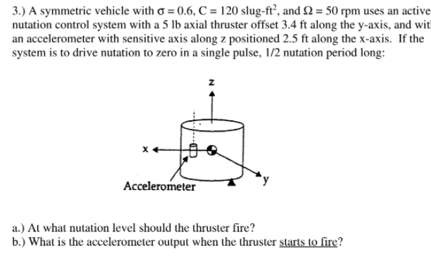 3.) A symmetric vehicle with = 0.6, C = 120 slug-ft², | Chegg.com