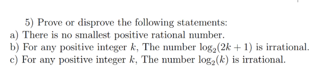 Solved 5) Prove or disprove the following statements: a) | Chegg.com
