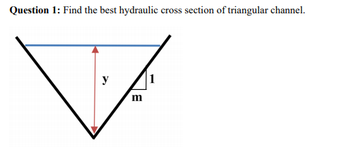 Solved Question 1: Find the best hydraulic cross section of | Chegg.com