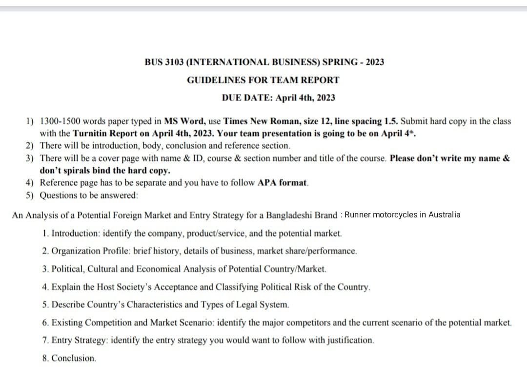 Solved 1) 1300-1500 words paper typed in MS Word, use Times | Chegg.com