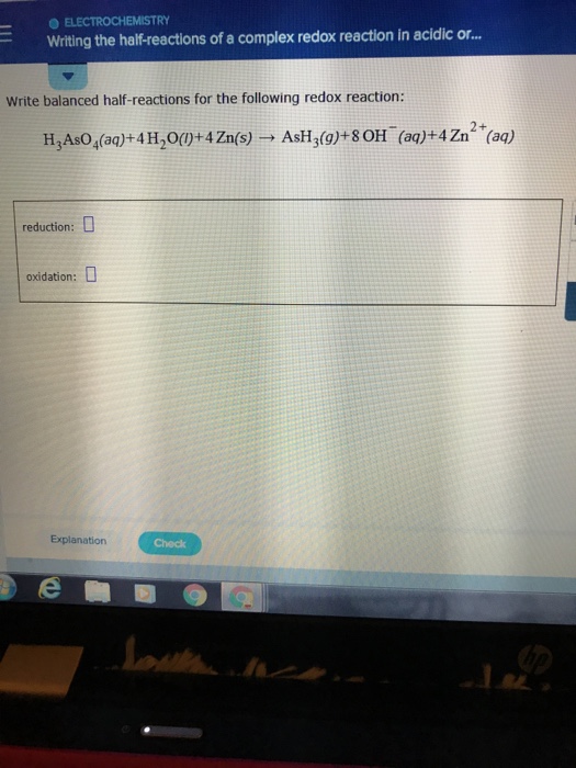 Solved Writing the half-reactions of a complex redox | Chegg.com