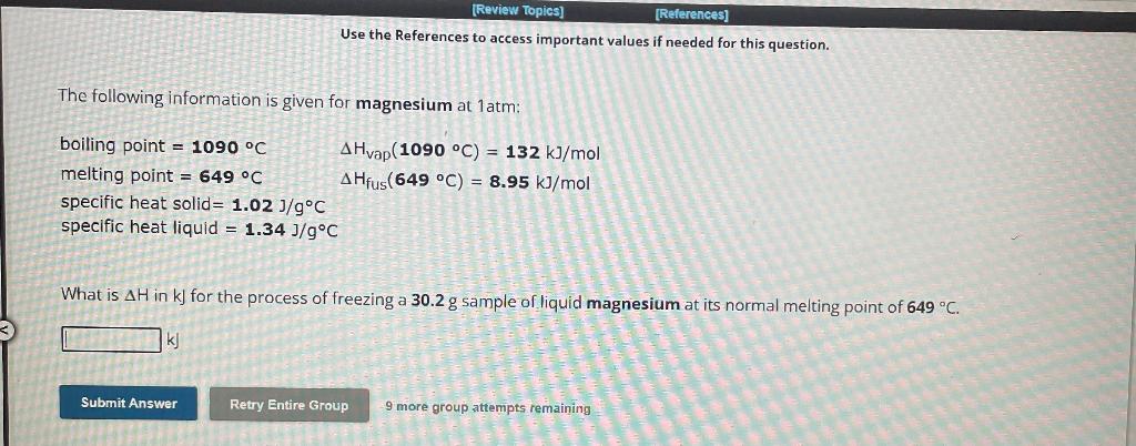 Solved The following information is given for bismuth at 1 | Chegg.com