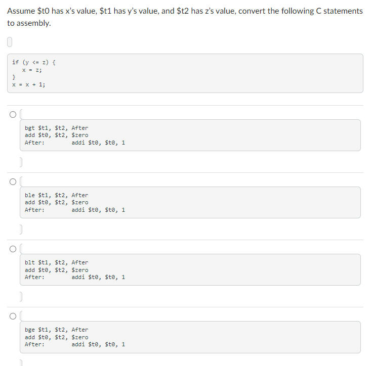 Solved Assume $ t0 has x 's value, $ t1 has y's value, and $ | Chegg.com