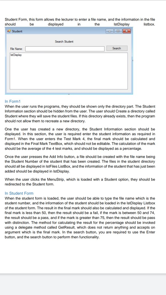 Specifications You are required to create the 2 forms | Chegg.com