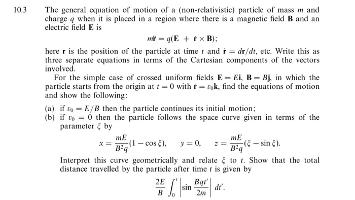 Solved The general equation of motion of a | Chegg.com