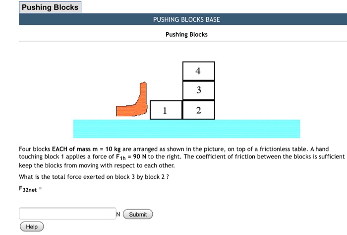 Solved Pushing Blocks PUSHING BLOCKS BASE Pushing Blocks 4 | Chegg.com
