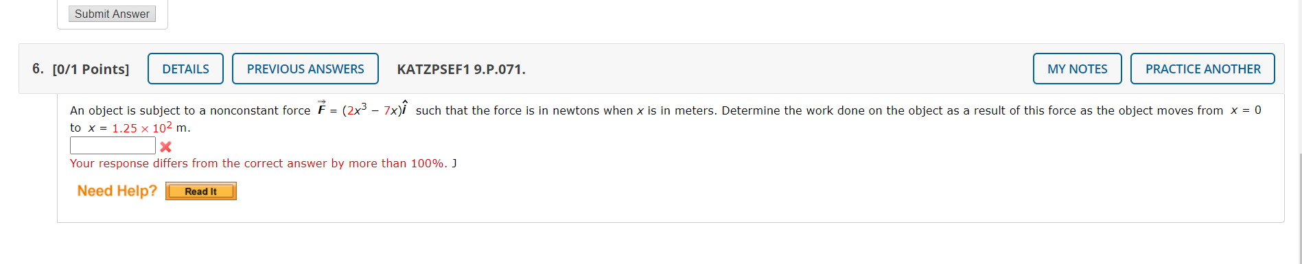 Solved Submit Answer 6. [0/1 Points] DETAILS PREVIOUS | Chegg.com