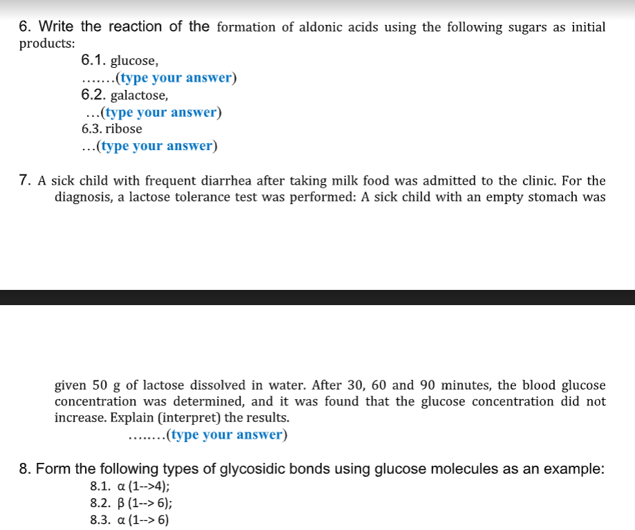 Solved 6. Write the reaction of the formation of aldonic | Chegg.com