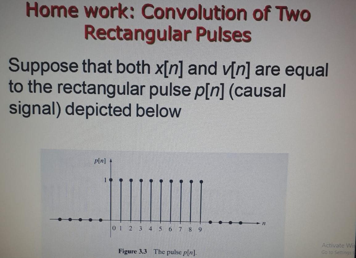 Solved Home work: Convolution of TWO Rectangular Pulses | Chegg.com