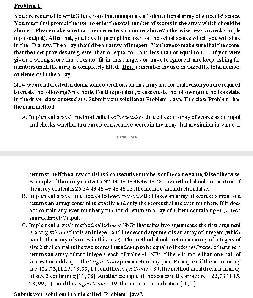 Solved Problem 1: You are required to write 3 functions that | Chegg.com
