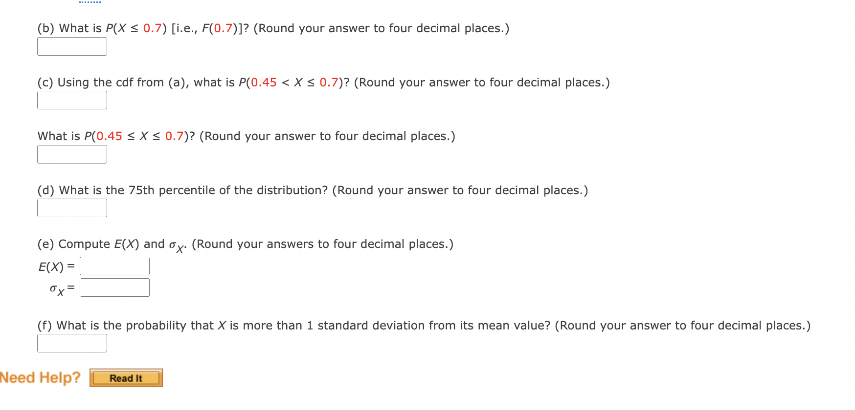 Solved f(x)={72x7(1−x)001(b) What is P(X≤0.7) [i.e., F(0.7)] | Chegg.com