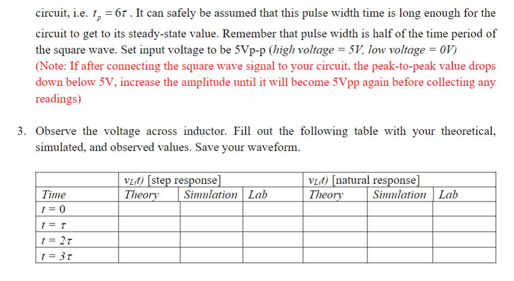 Solved Figure \# 2: First-Order RL Circuit Build the circuit | Chegg.com