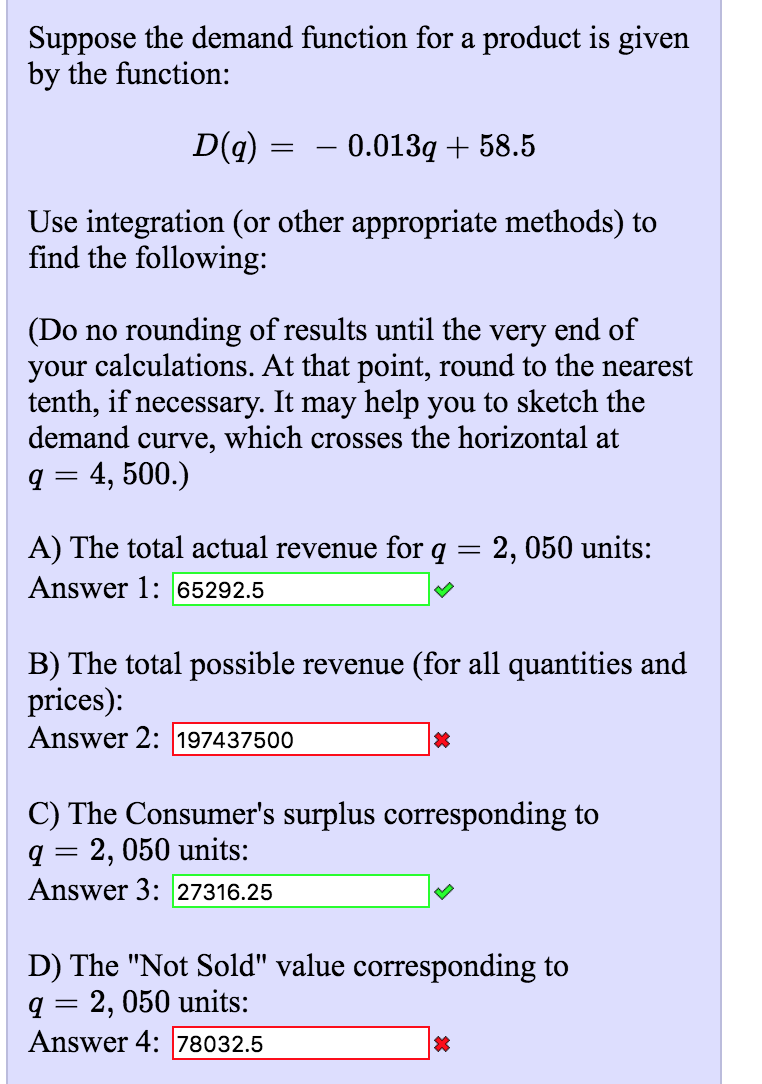 Solved Suppose the demand function for a product is given by | Chegg.com