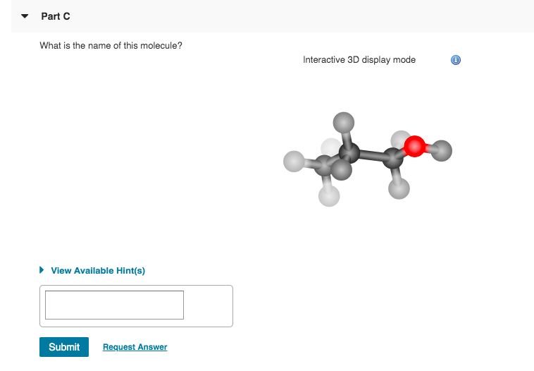 Solved Part What is the name of this molecule? Interactive | Chegg.com