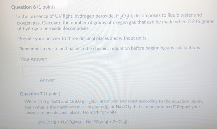 Solved Question 6 (1 point) In the presence of UV light, | Chegg.com