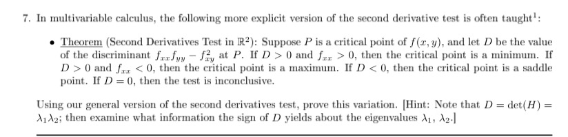 Solved In multivariable calculus, the following more | Chegg.com