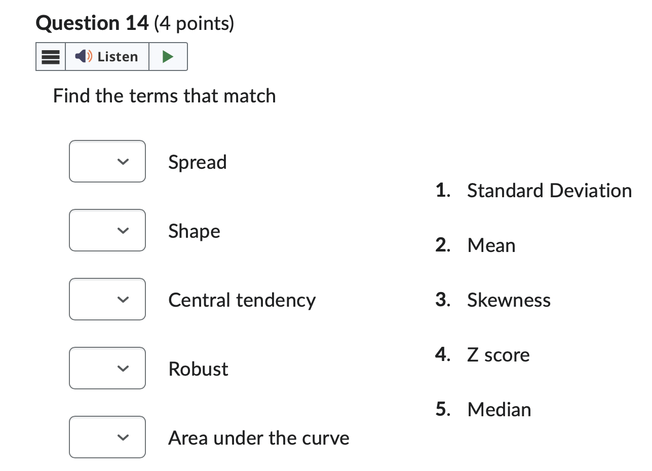 Question 14 (4 ﻿points)Find the terms that | Chegg.com