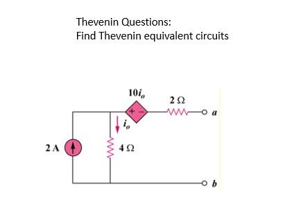 Solved Thevenin Questions: Find Thevenin equivalent circuits | Chegg.com