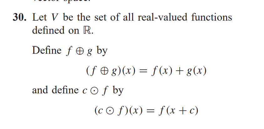 Solved 30. Let V be the set of all real-valued functions | Chegg.com