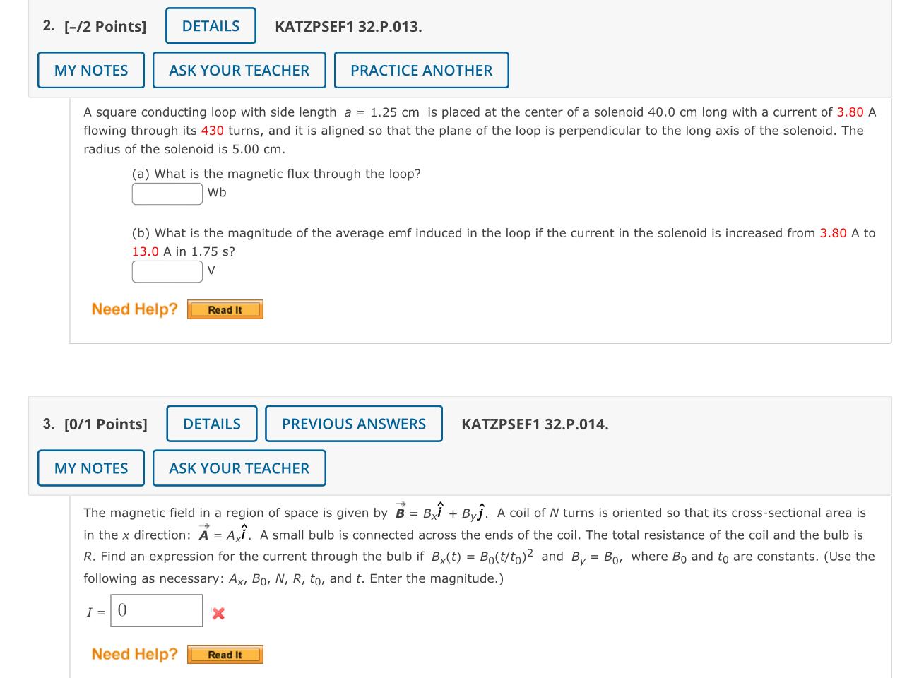 Solved 2. [-12 Points] DETAILS KATZPSEF1 32.P.013. MY NOTES | Chegg.com