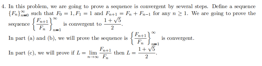 Solved 4. In this problem, we are going to prove a sequence | Chegg.com
