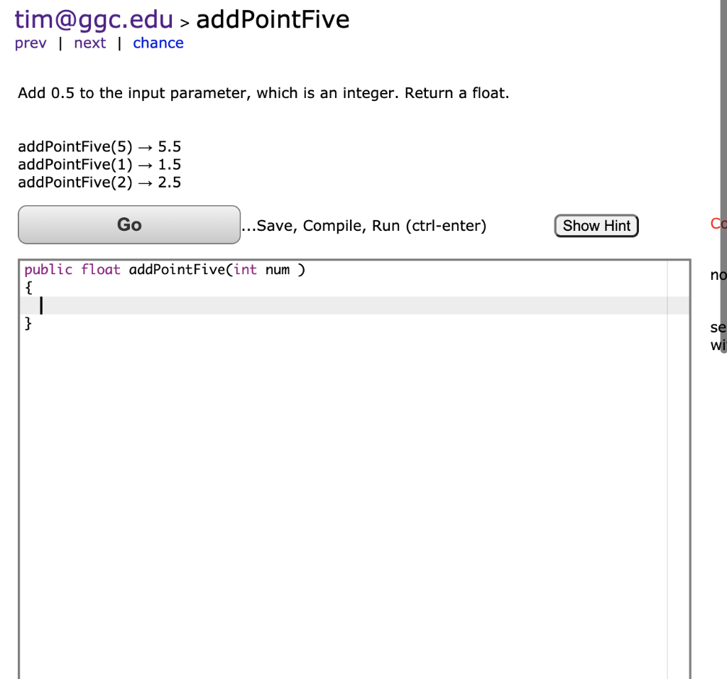 Solved tim@ggc.edu > doForty Two prev | next | chance If the | Chegg.com