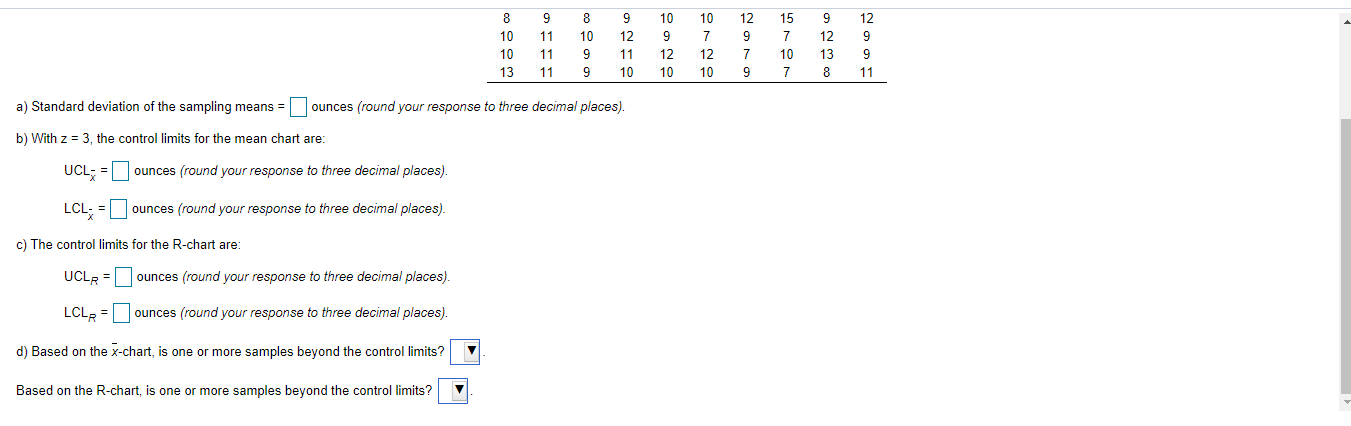 Solved A process that is considered to be in control | Chegg.com