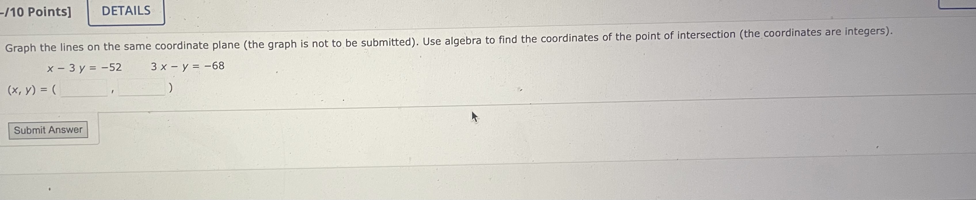 Solved Graph the lines on the same coordinate plane (the | Chegg.com